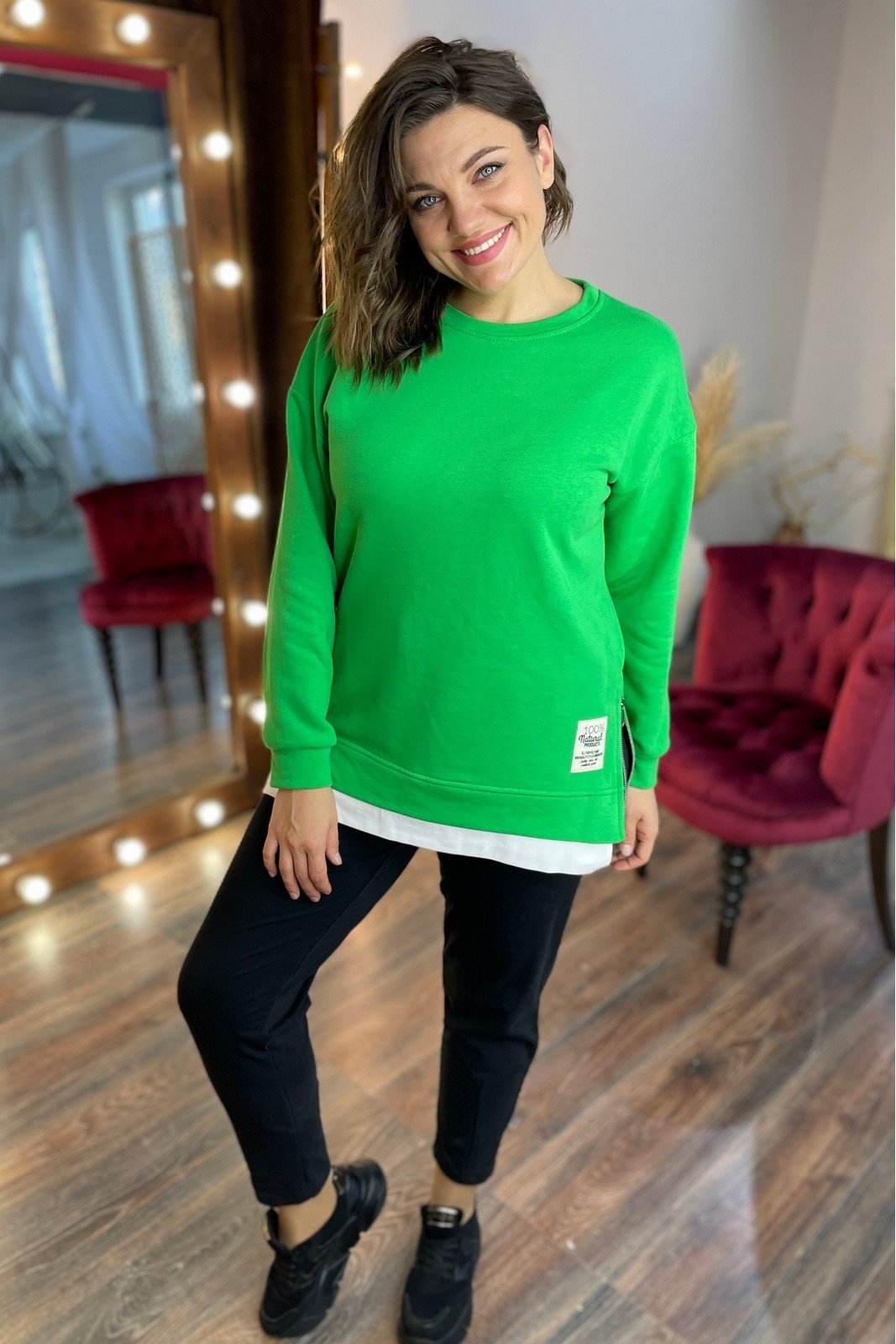 Джемпер 2101 зеленый Rumoda купить в интернет магазине Велесмода